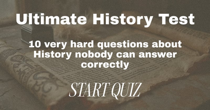 History's ultimate test.
