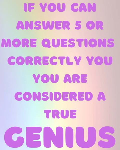 Do you consider yourself a genuine genius?