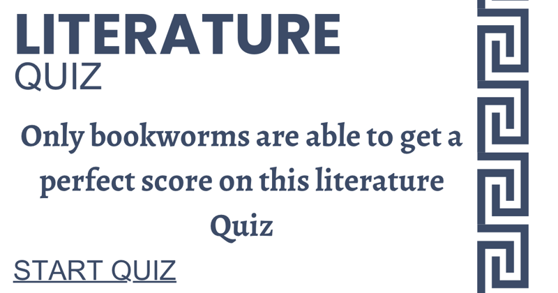 You will absolutely adore this quiz if you are a true bookworm!