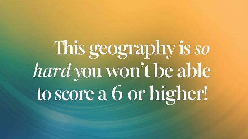 Hard Geography Quiz
