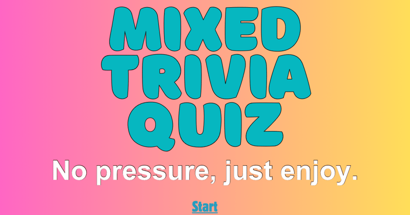 Trivia Quiz with a Mix of Questions